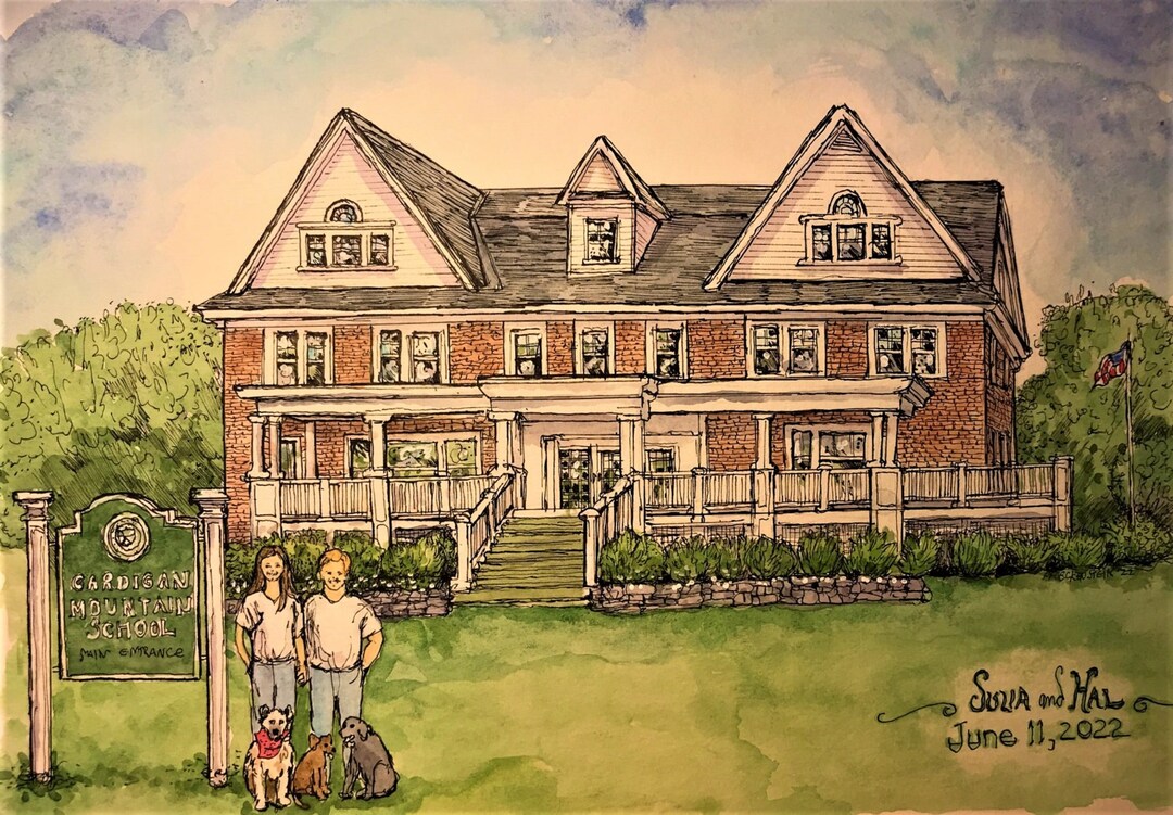 Custom House Portrait From Your Photos, Handpainted With Watercolor and ...