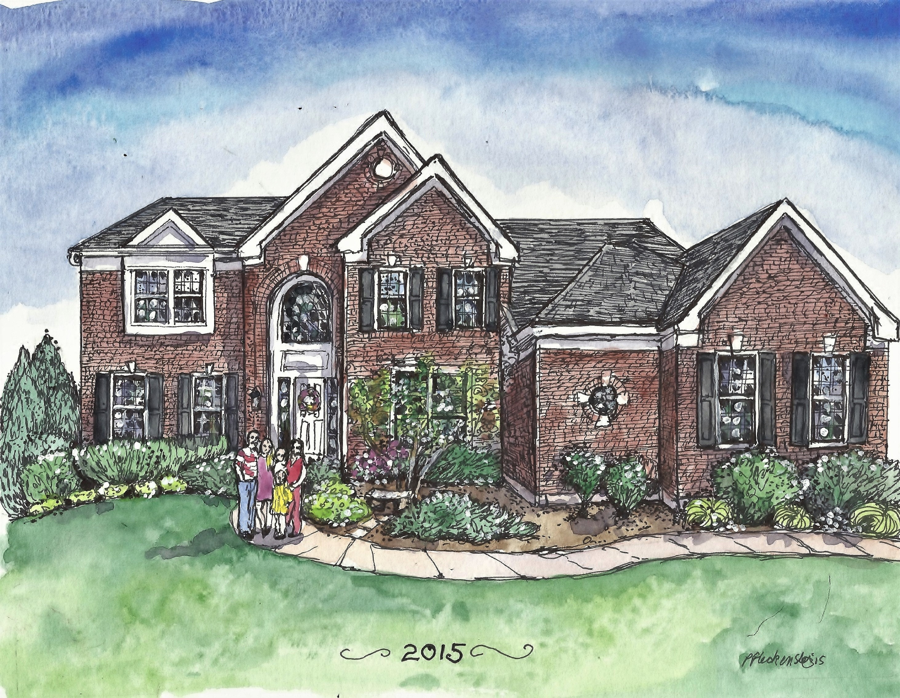 HOUSE PORTRAITS original custom portrait of your home or | Etsy