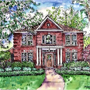 House Portrait,custom House Portrait,original House Portrait,painting ...