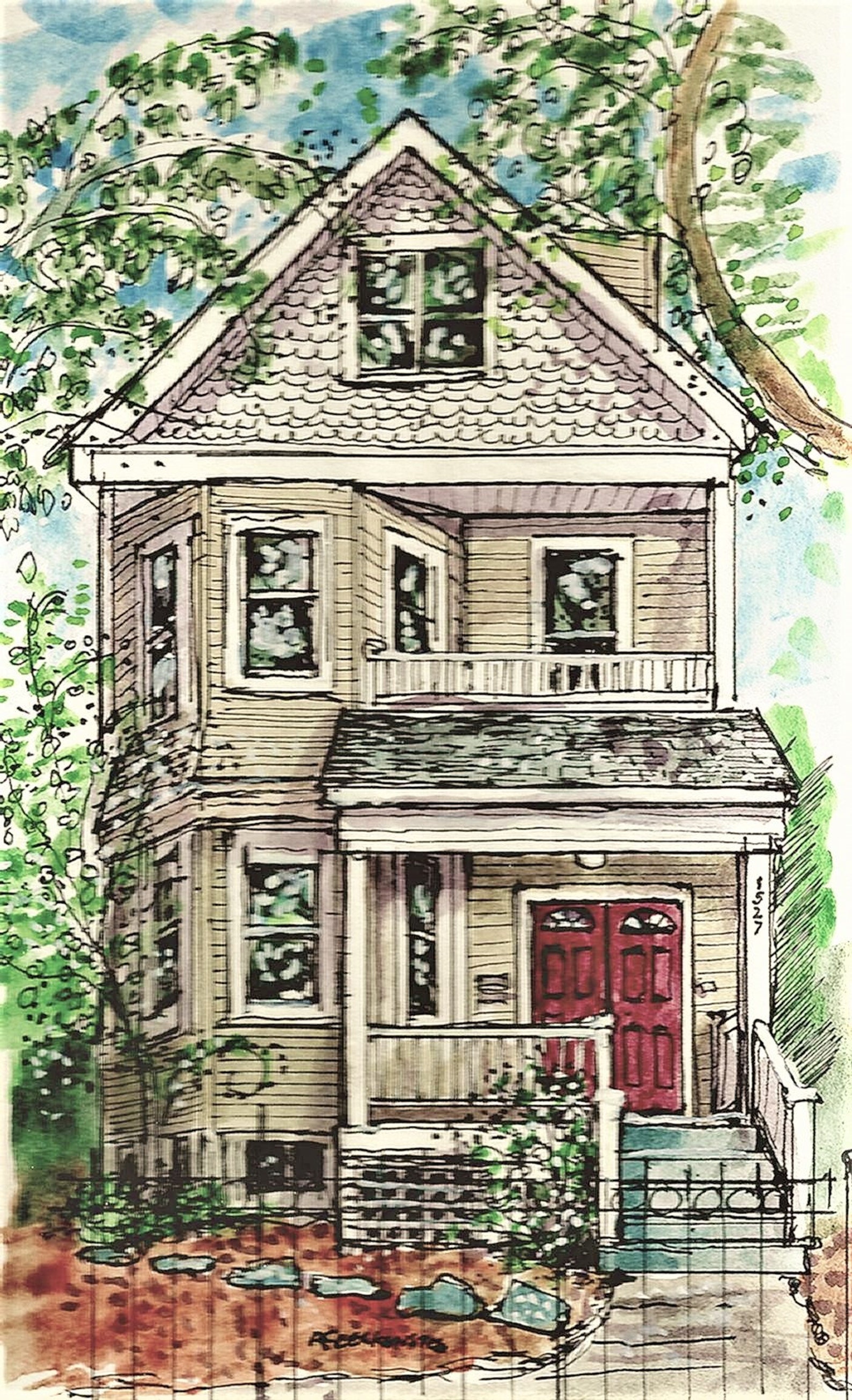 Pen and Ink Custom House Drawing House Portrait Handdrawn - Etsy