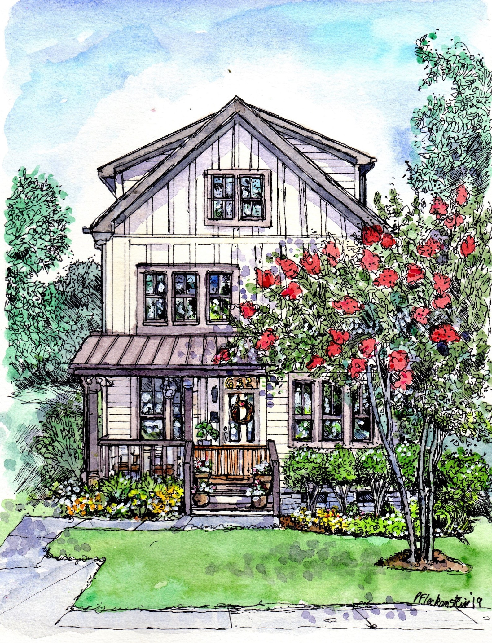 Custom House Portrait/ Drawing of House/ Painting of House/ - Etsy