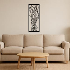 Tree Woman Wall Panel SVG | Laser Cut Organic Female Form Vector File ...