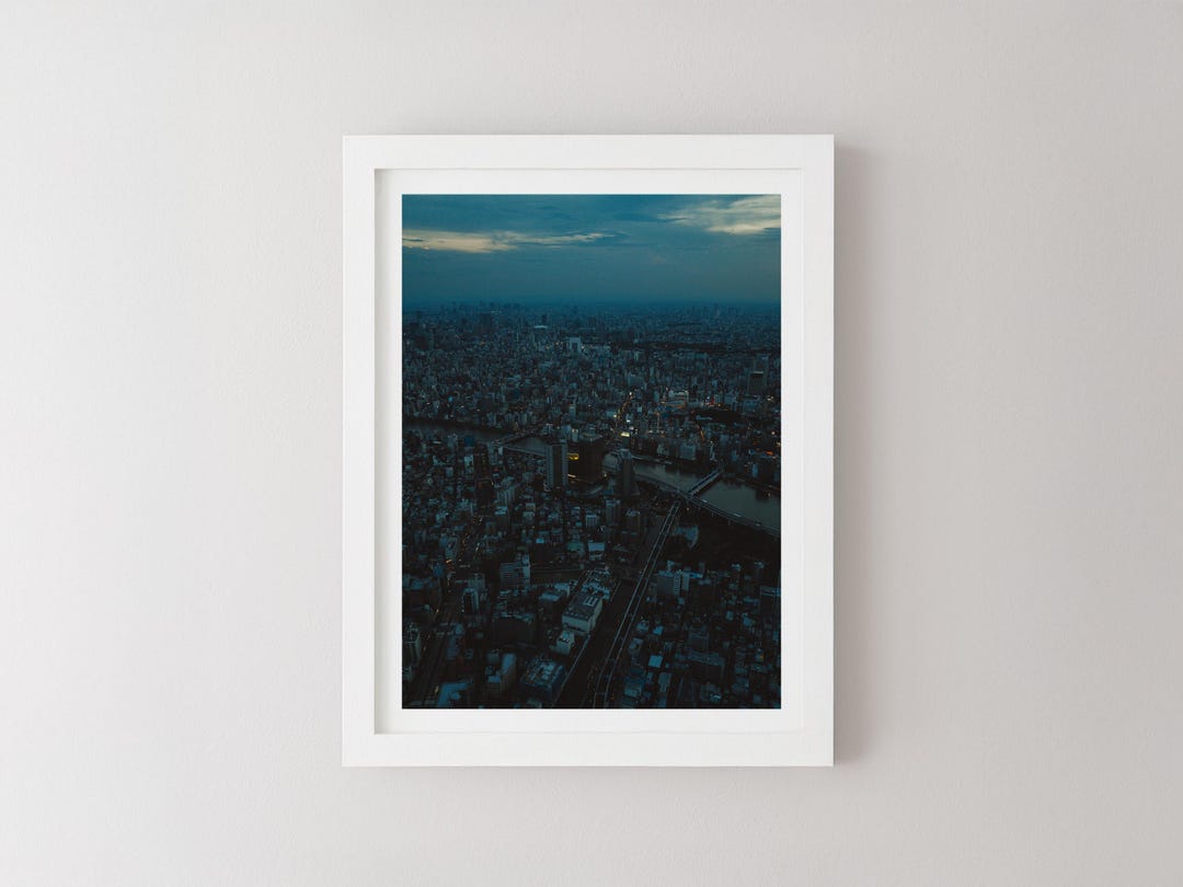 Tokyo From Above – Aerial Cityscape Print, Minimalist Wall Art, Japan ...