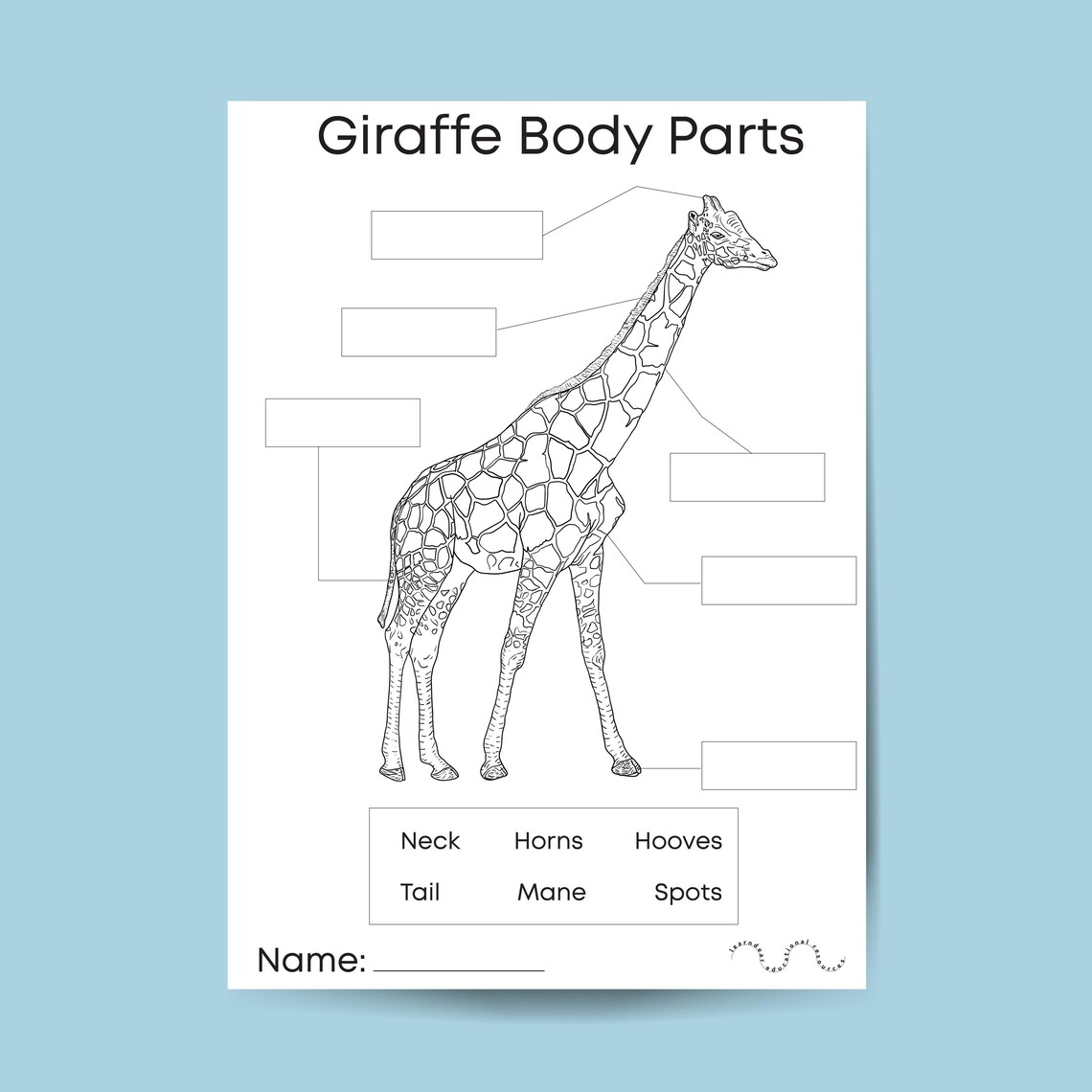 Giraffe Worksheet Pack – Fun & Educational Worksheets! - Etsy
