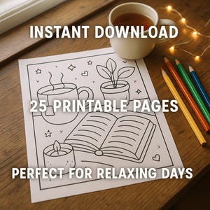 Cozy Times Coloring Book for Adults & Teens | Relaxing Rainy Day Scenes ...