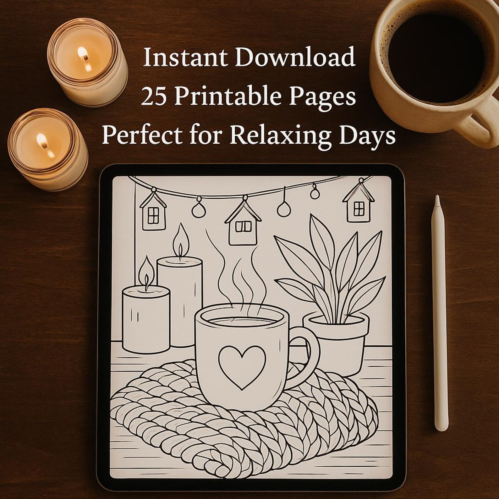 Cozy Times Coloring Book for Adults & Teens | Relaxing Rainy Day Scenes ...