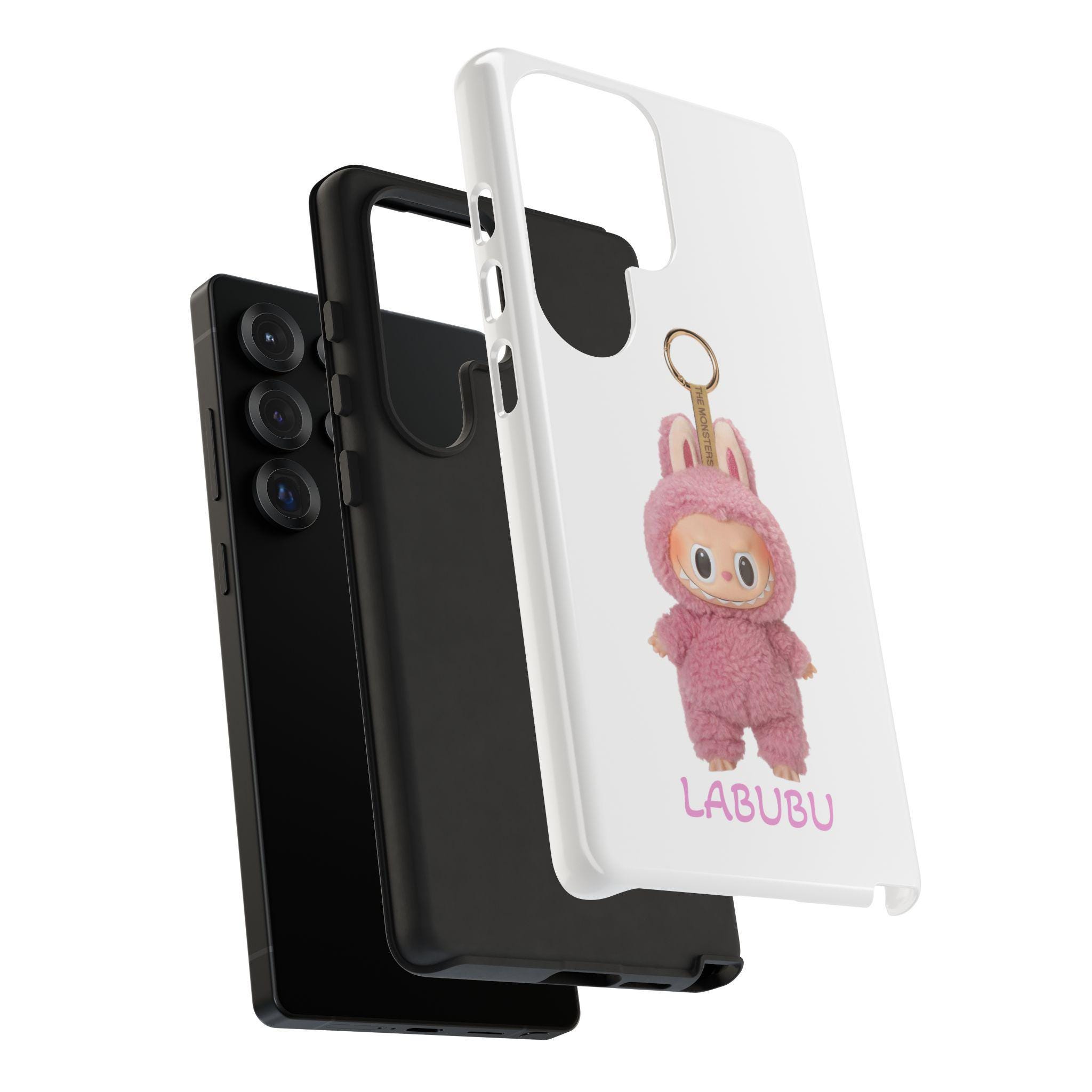 Cute LABUBU Phone Case, Kawaii Pink Plush Keychain Design, Pop Mart Fan ...