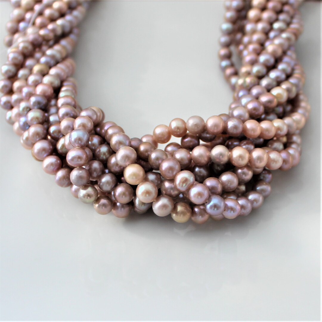 Genuine Pink Pearls, off Round Pearls, Freshwater Pearls, Real Purple ...