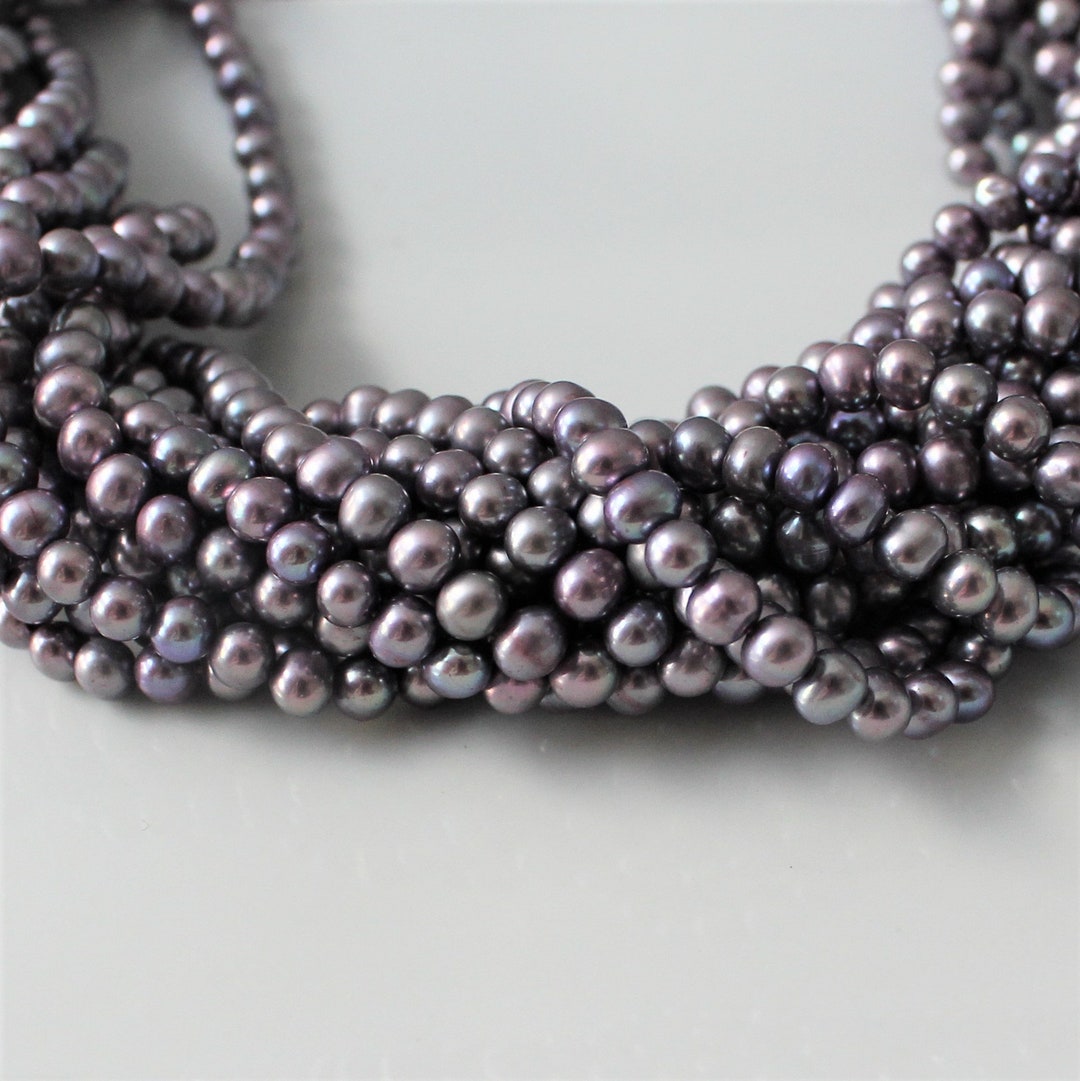 Purple Pearls, Freshwater Pearls off Round Pearl Little Pearls Small ...