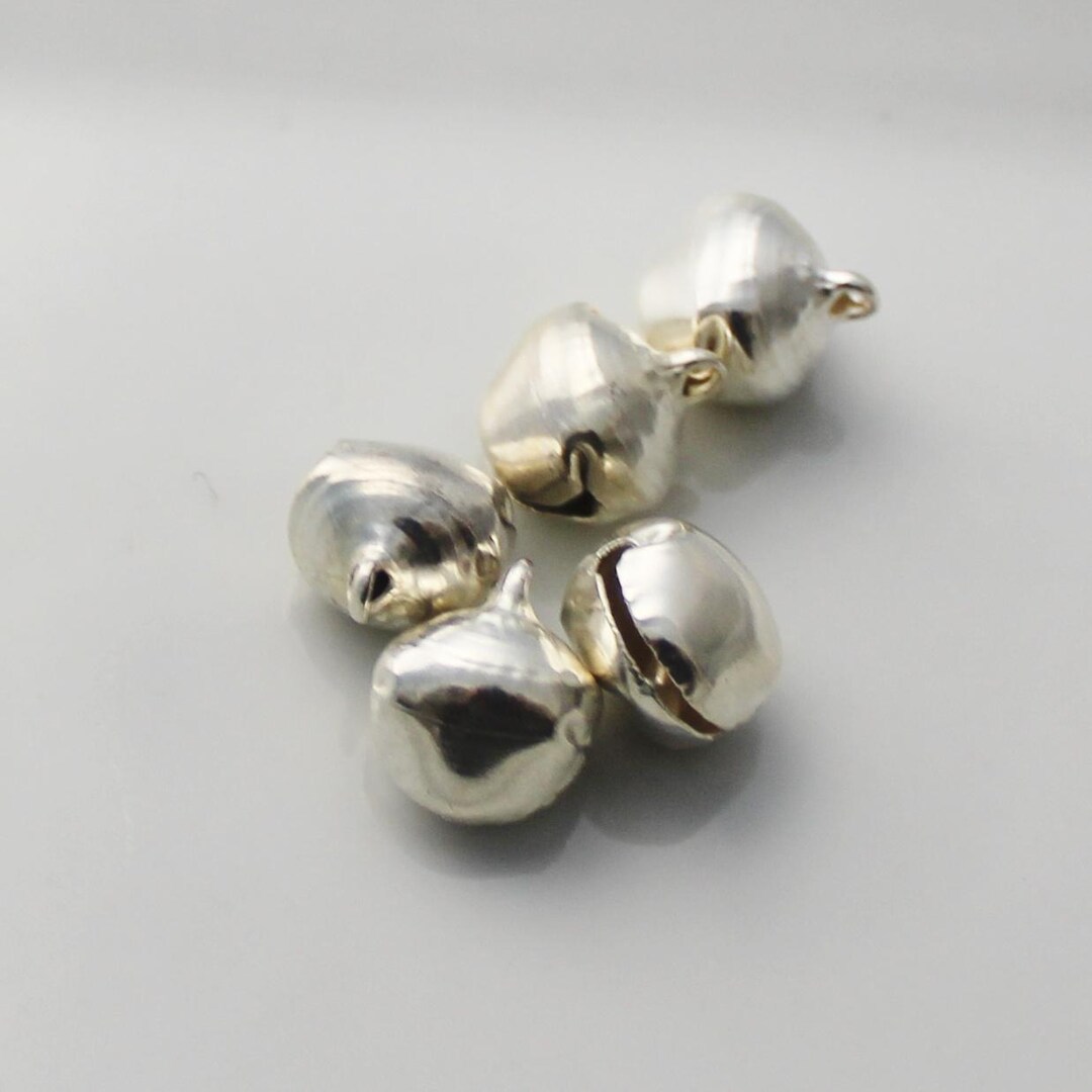 Small Silver Bell Charm 11mm, Silver Jingle Bells, Christmas Craft ...