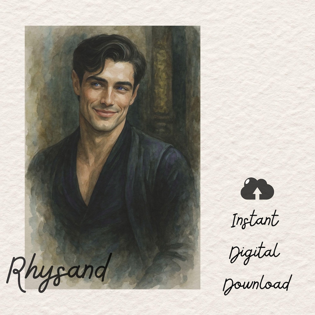 Rhysand Portrait, Night Court High Lord, ACOTAR Art Print, Fantasy ...