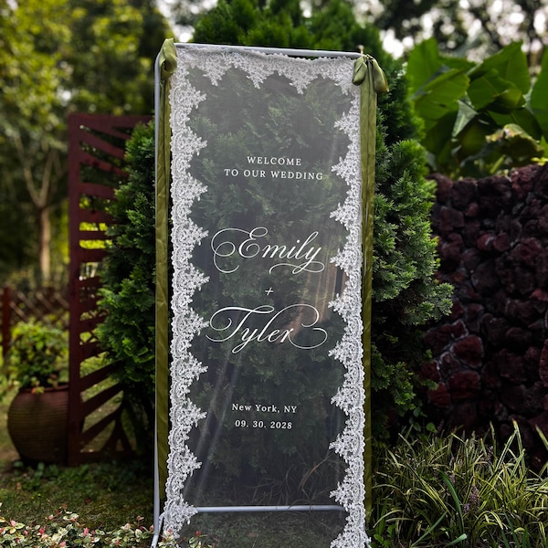 Lace Sign Welcome - Etsy UK