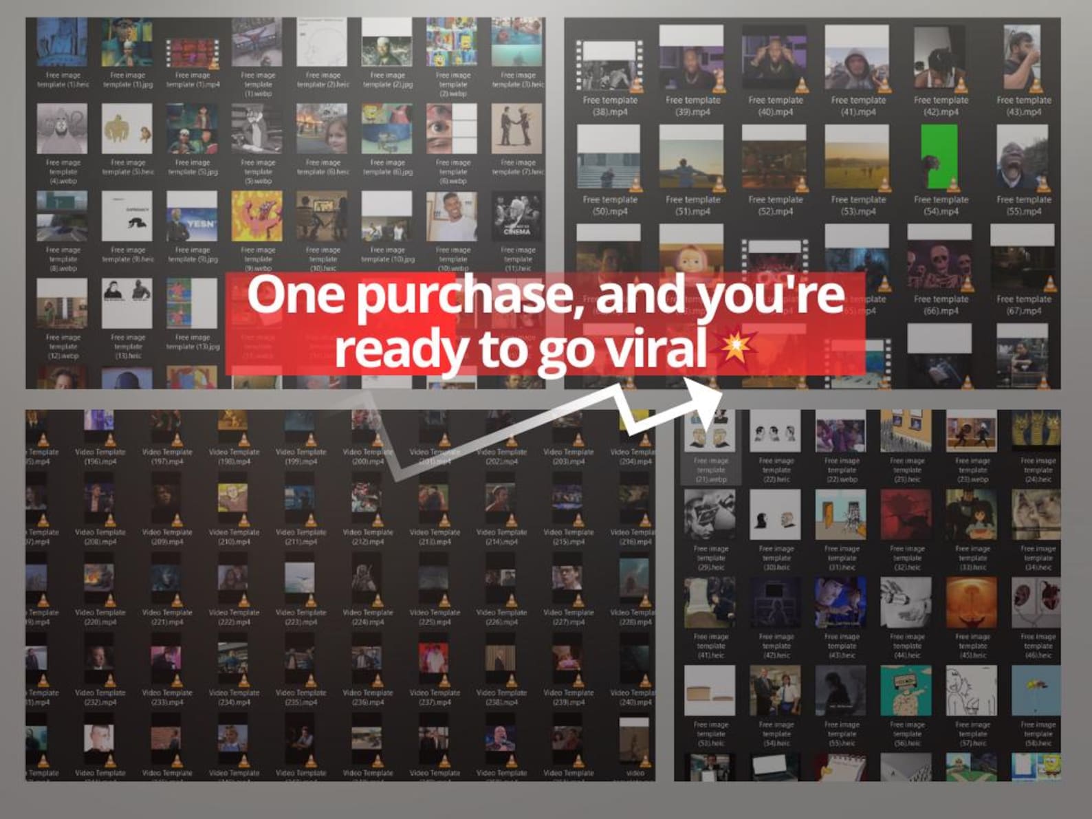 Viral Meme Video Template Bundle | Tiktok, Reels, Shorts (canva, Capcut ...