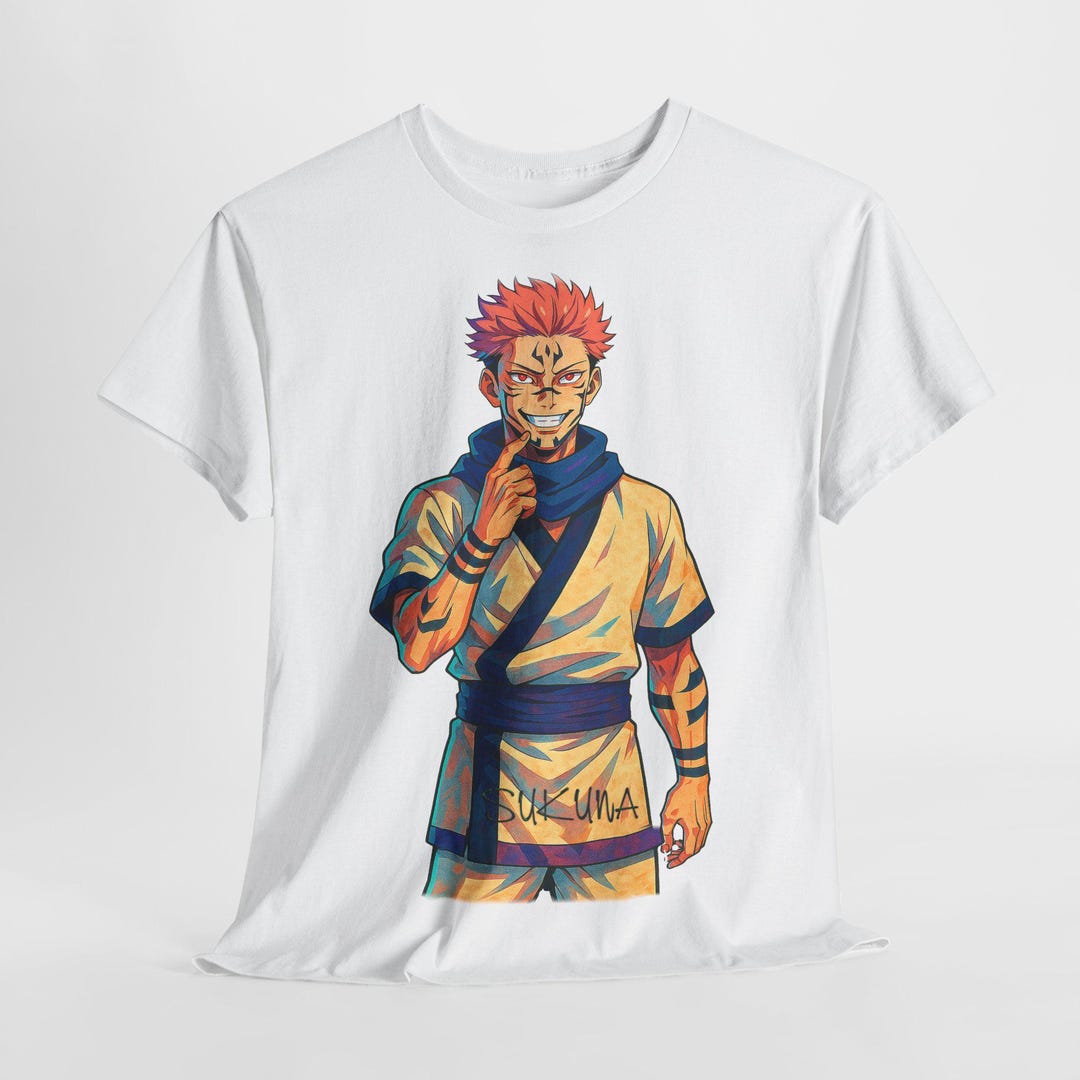 Sukuna Anime T-shirt - Jujutsu Kaisen Inspired Shirt - Cursed King ...