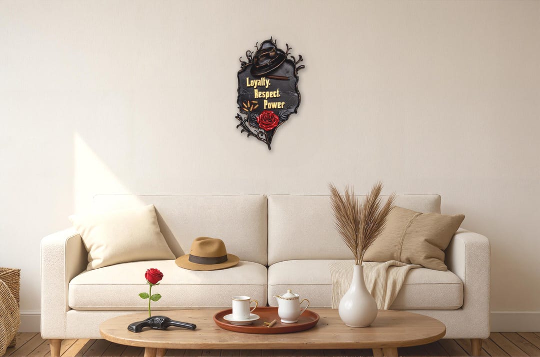 Mafia Wall Decor | Godfather Inspired Art | Man Cave Wall Art ...