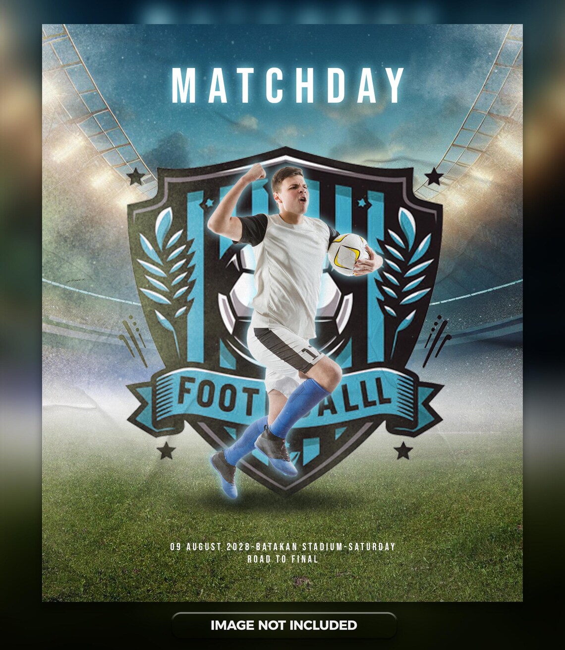 10 Football Social Media Poster Template Vertical Design for Soccer ...