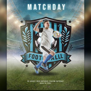 10 Football Social Media Poster Template Vertical Design for Soccer ...