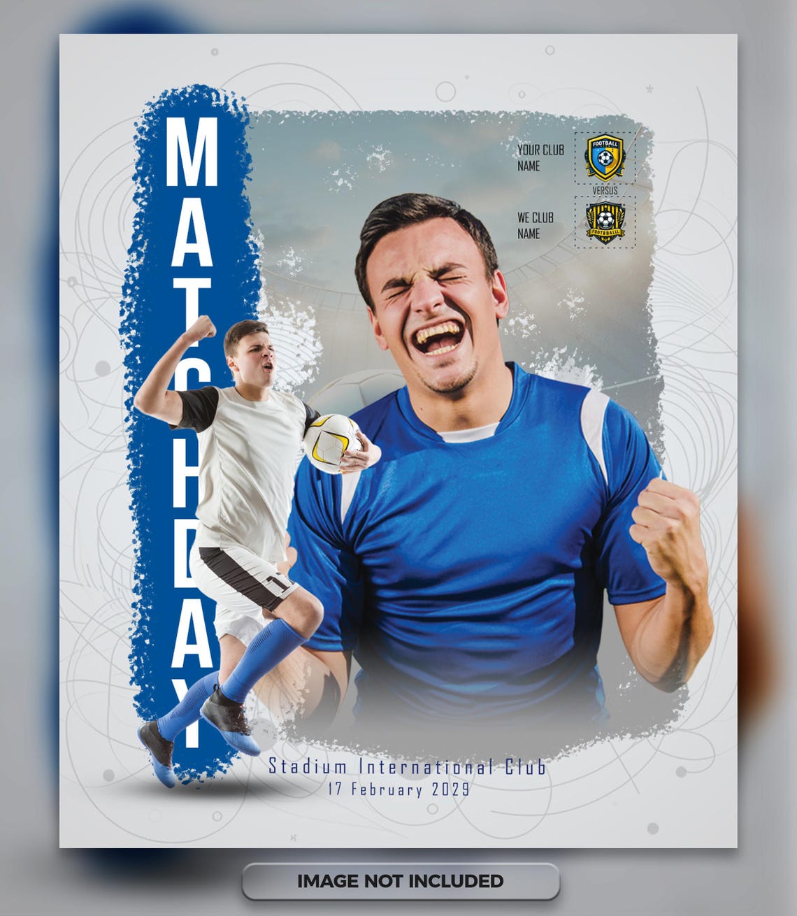 10 Football Social Media Poster Template Vertical Design for Soccer ...