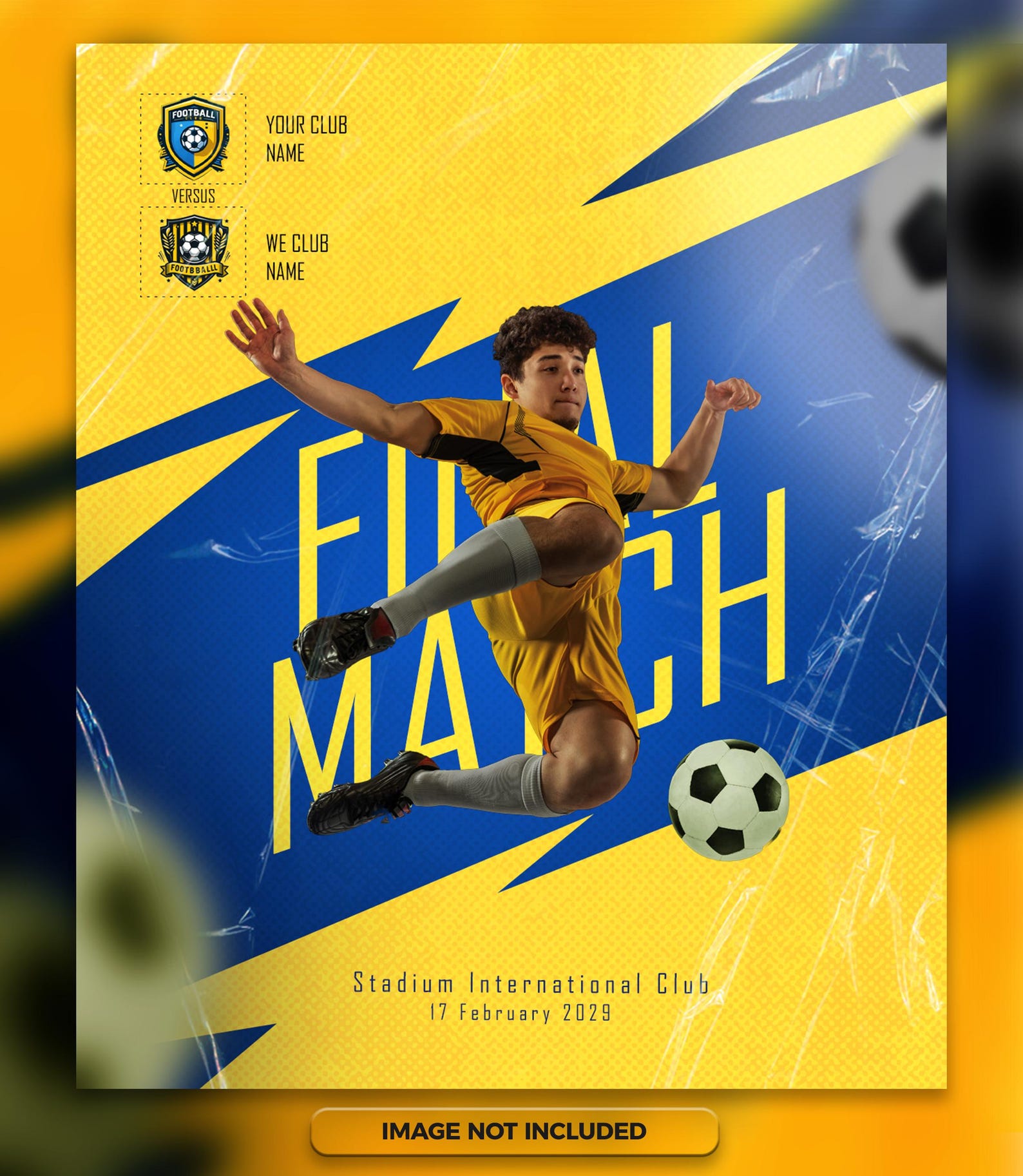 10 Football Social Media Poster Template Vertical Design for Soccer ...