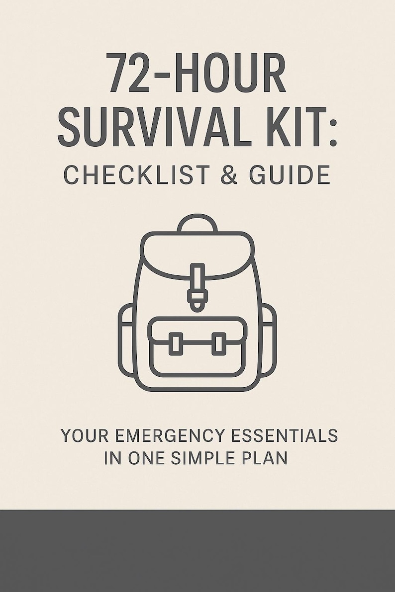72-hour Survival Kit: Printable Checklist + Quickstart Guide | Emergency Preparedness PDF - Etsy ...