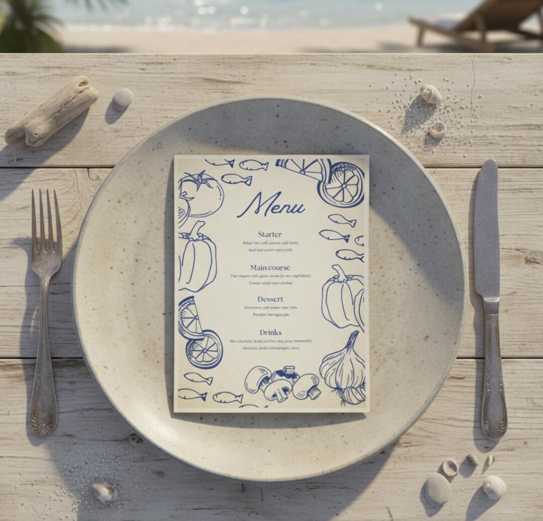 Custom Print Menu | Wedding Menu, Event Menu, Birthday Party - Etsy