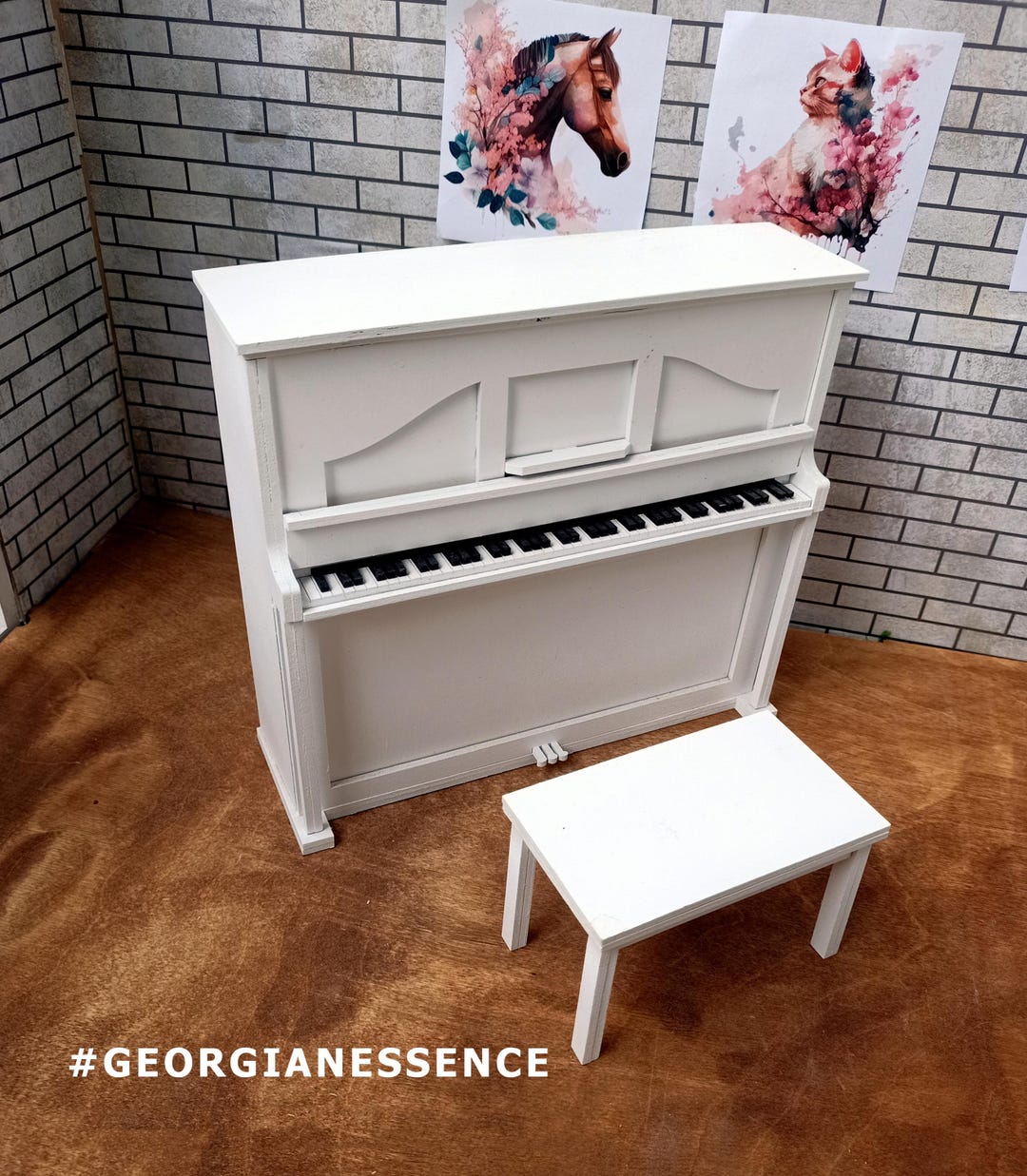 1:6 Scale Miniature Piano – DIY Wooden Dollhouse Furniture Kit for ...
