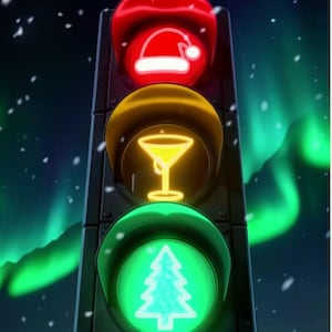 Merry Christmas Traffic Light Wallpaper & Video Set 4K Phone ...