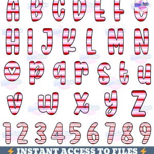 Valentine Alphabet Png Bundle, 4 PNG Valentines Fonts, Valentine ...