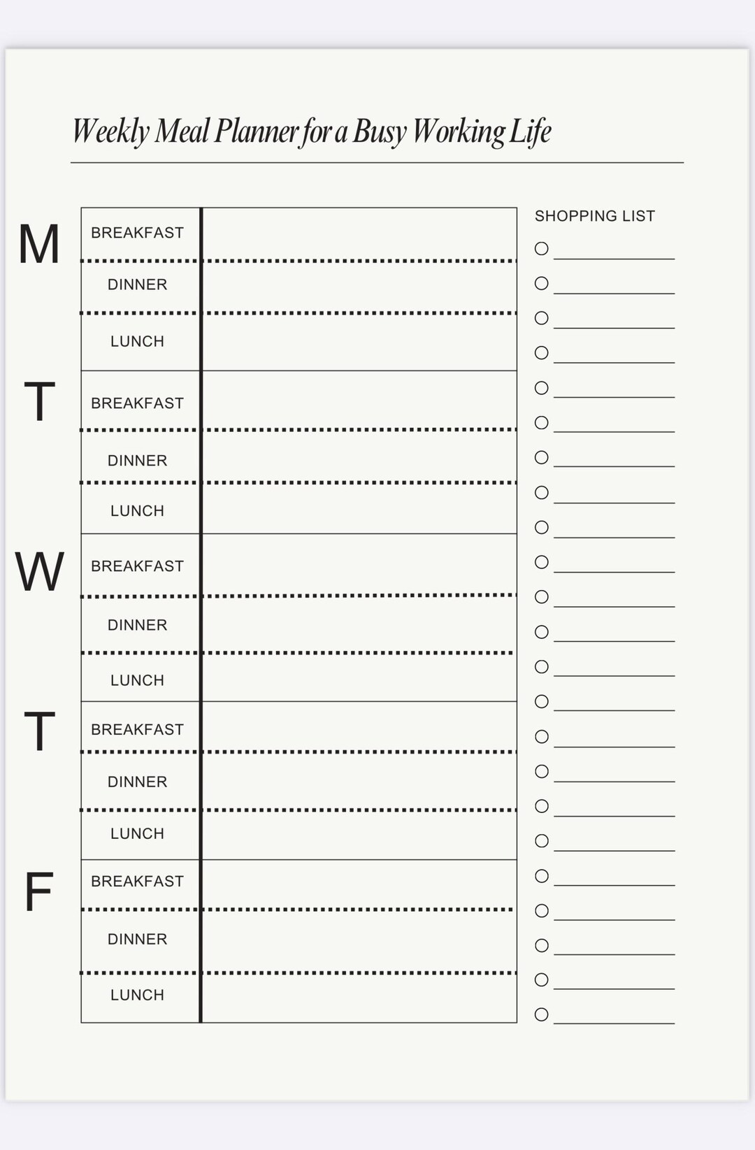 Work Week Meal Prep - Etsy