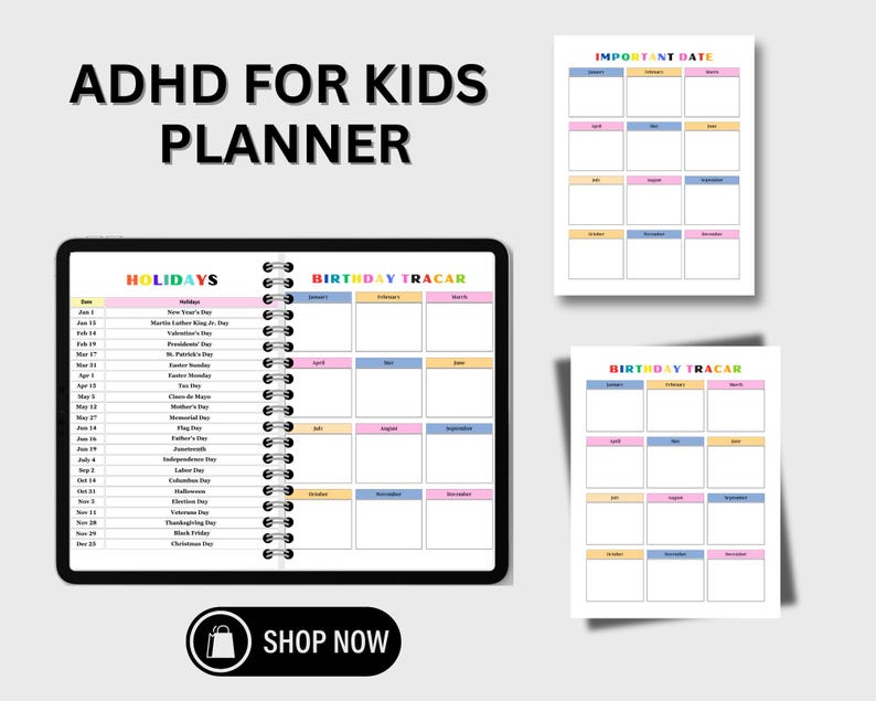 Editable ADHD Kids Planner | Daily Routine, Task Management | Children ...