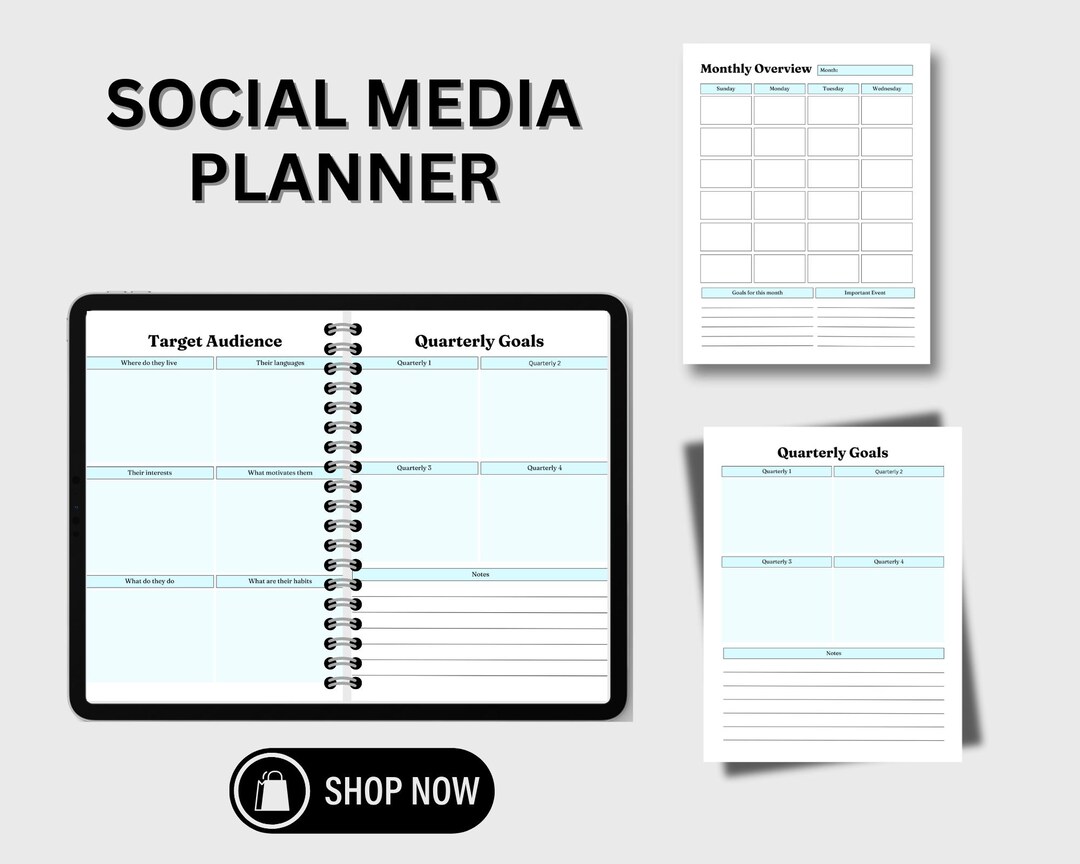 Editable Social Media Planner, Content Calendar | Organize Your ...