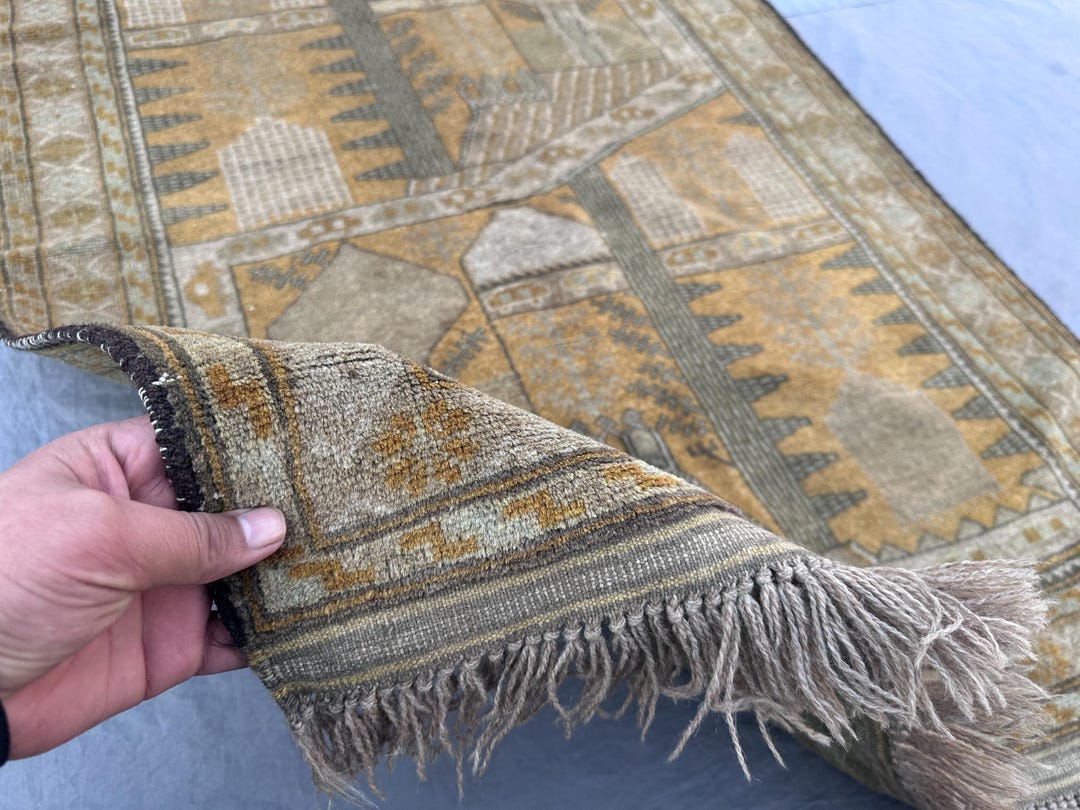 Vintage Terracotta Prayer Rug, Handwoven Wool Islamic Decor (3x5 Ft) - Etsy