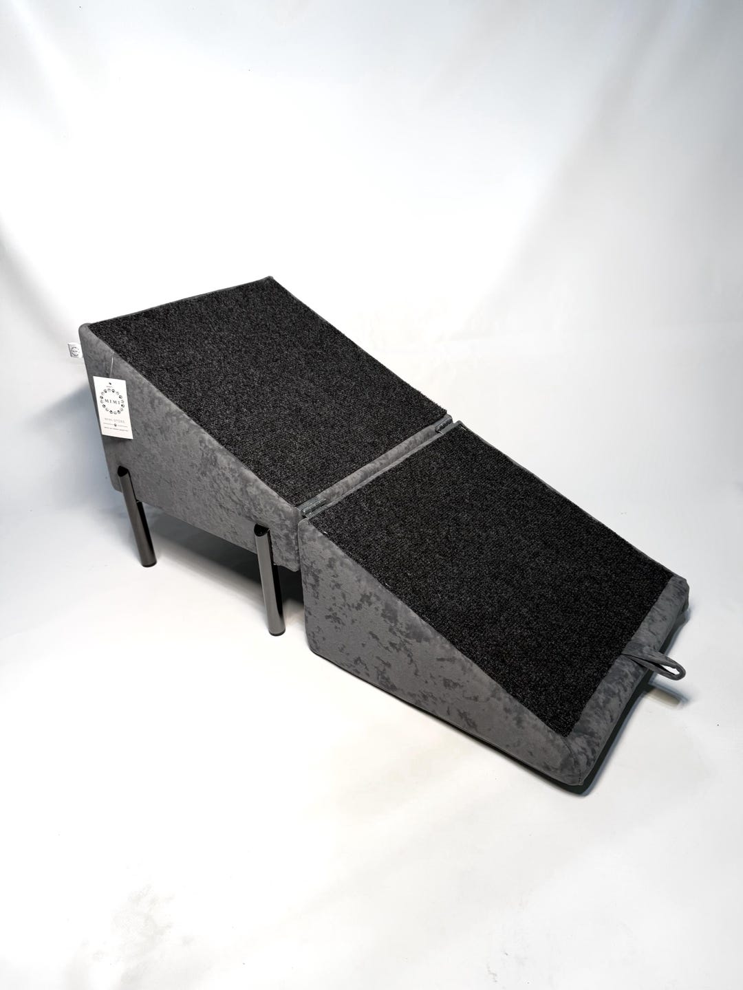 2-in-1 Velvet Dog Ramp Ottoman | Pet Stairs for Senior Dogs - Etsy