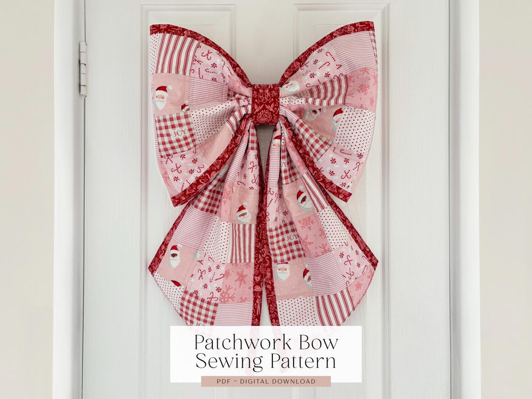 Patrón de costura en PDF para lazo patchwork extragrande – Tutorial de ...