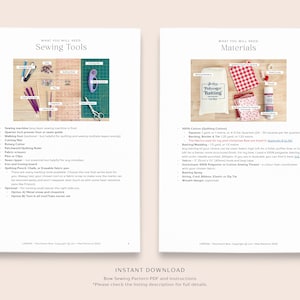 Large Patchwork Quilted Bow Sewing Pattern PDF – Beginner Friendly ...