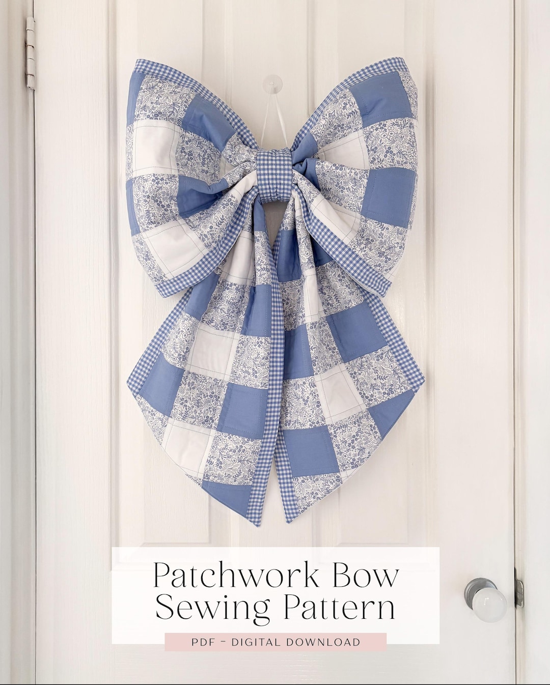 Large Patchwork Quilted Bow Sewing Pattern PDF – Beginner Friendly ...