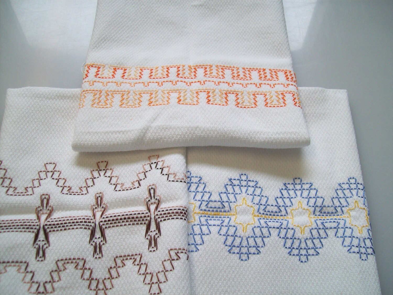 Swedish Weaving, Huck Embroidery Pattern Border Set E - Etsy