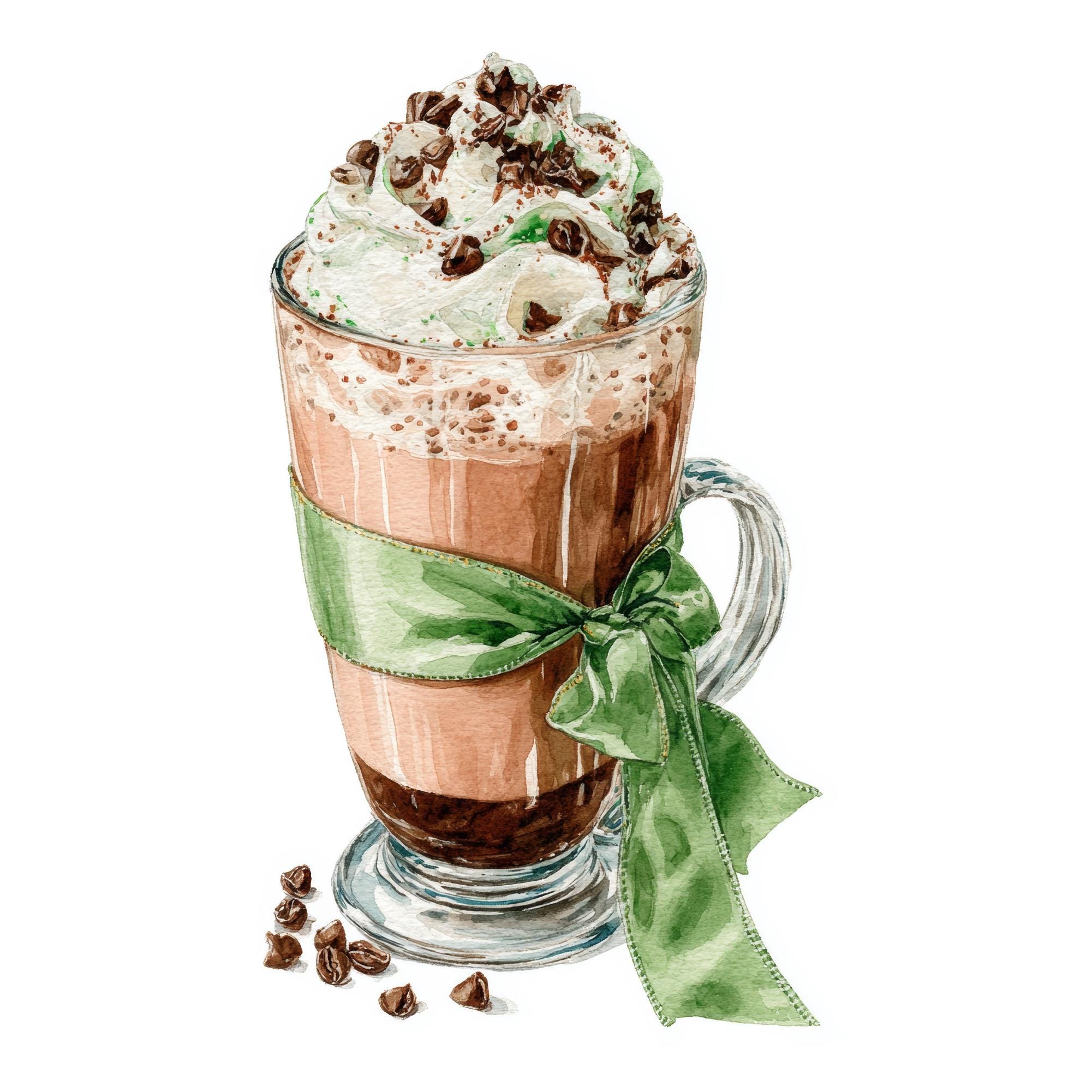 Christmas Drinks Clipart: Cozy Holiday Coffee, Hot Cocoa & Latte ...