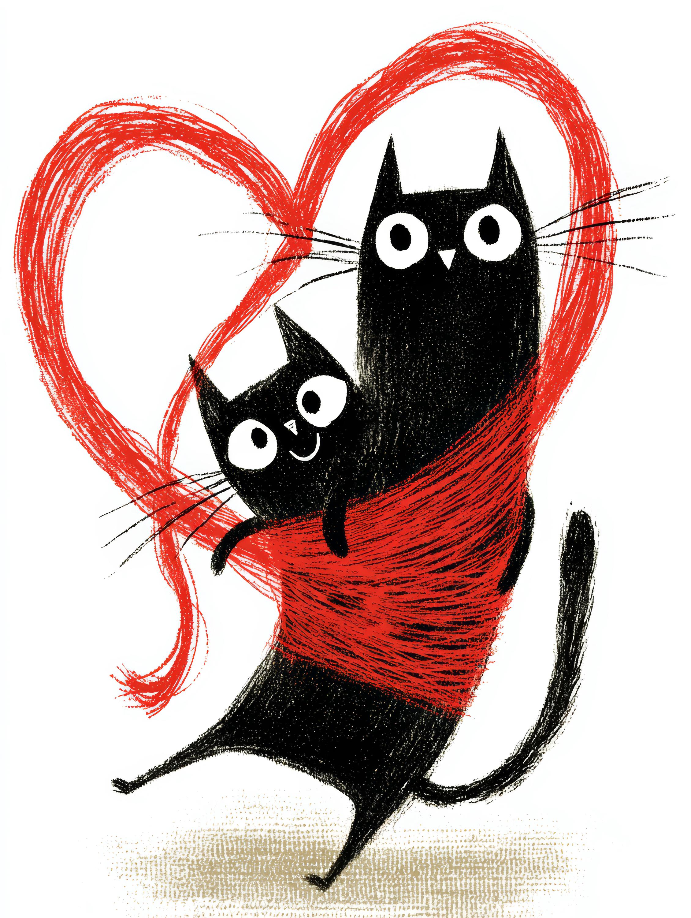 Valentine Cats Clipart: Love Cat Couple, 19 Transparent Pngs | Digital ...