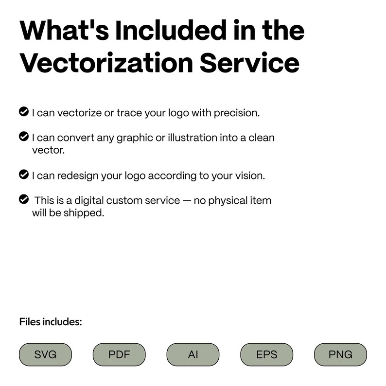 Custom Vectorization Service: Logo & Image Redraw, Convert to SVG/AI/PDF - Etsy