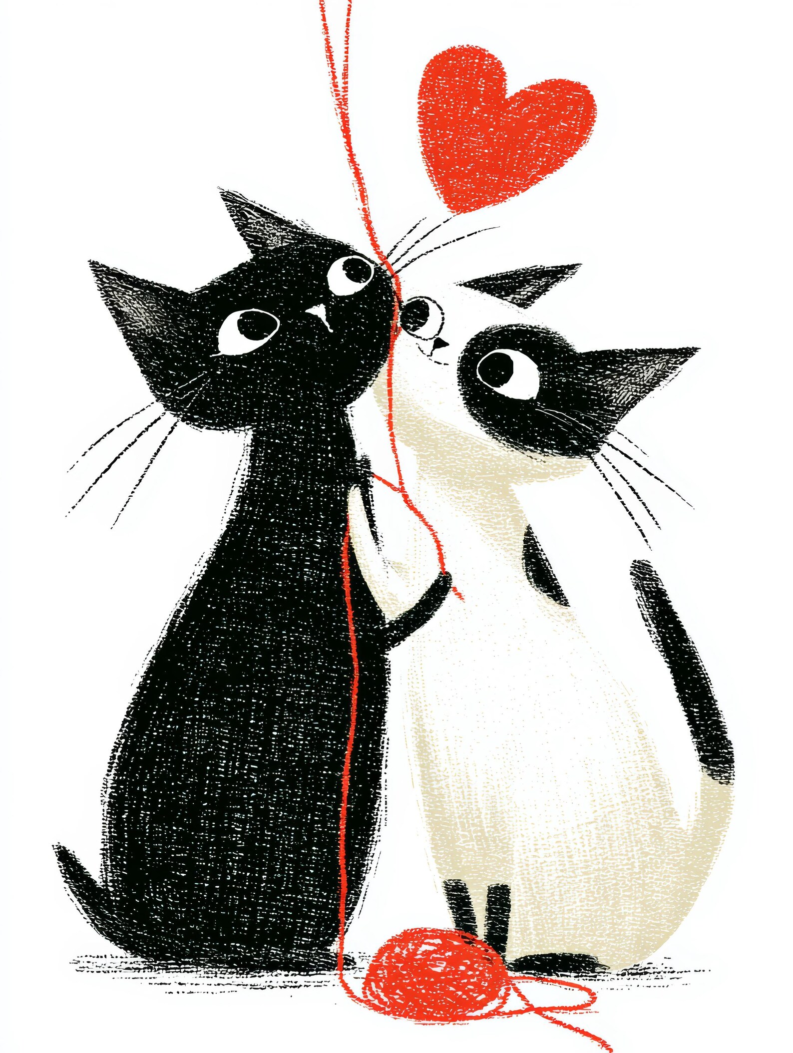 Valentine Cats Clipart: Love Cat Couple, 19 Transparent Pngs | Digital ...