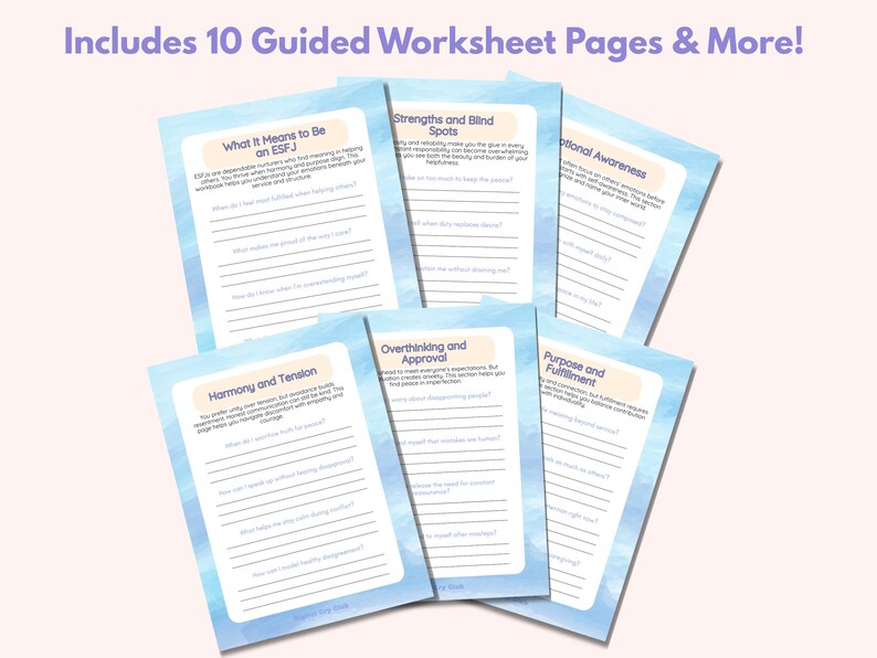 Understanding the ESFJ Personality PDF | MBTI Self Discovery Workbook ...