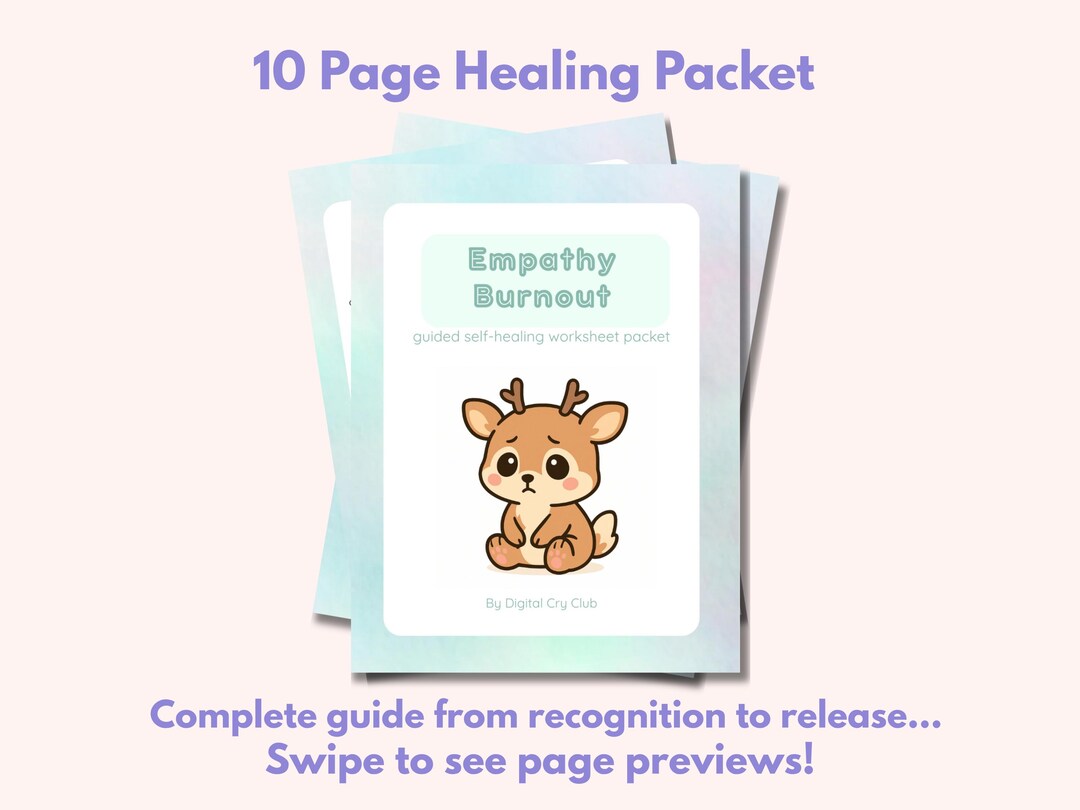 Empathy Burnout Workbook | A Healing Guide for Emotional Overload ...