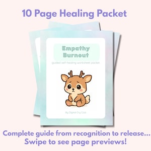 Empathy Burnout Workbook | A Healing Guide for Emotional Overload ...