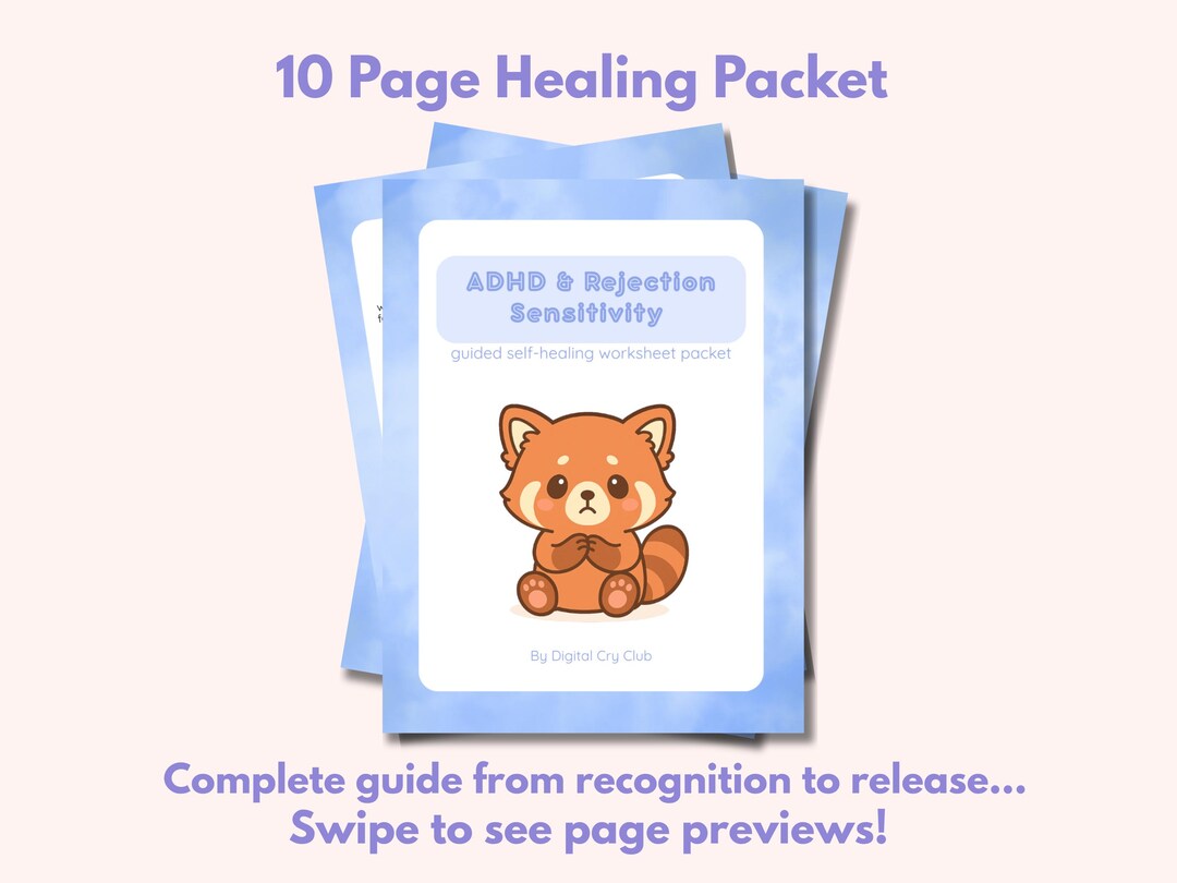 ADHD & Rejection Sensitivity Dysphoria PDF | ADHD Workbook | Emotional ...