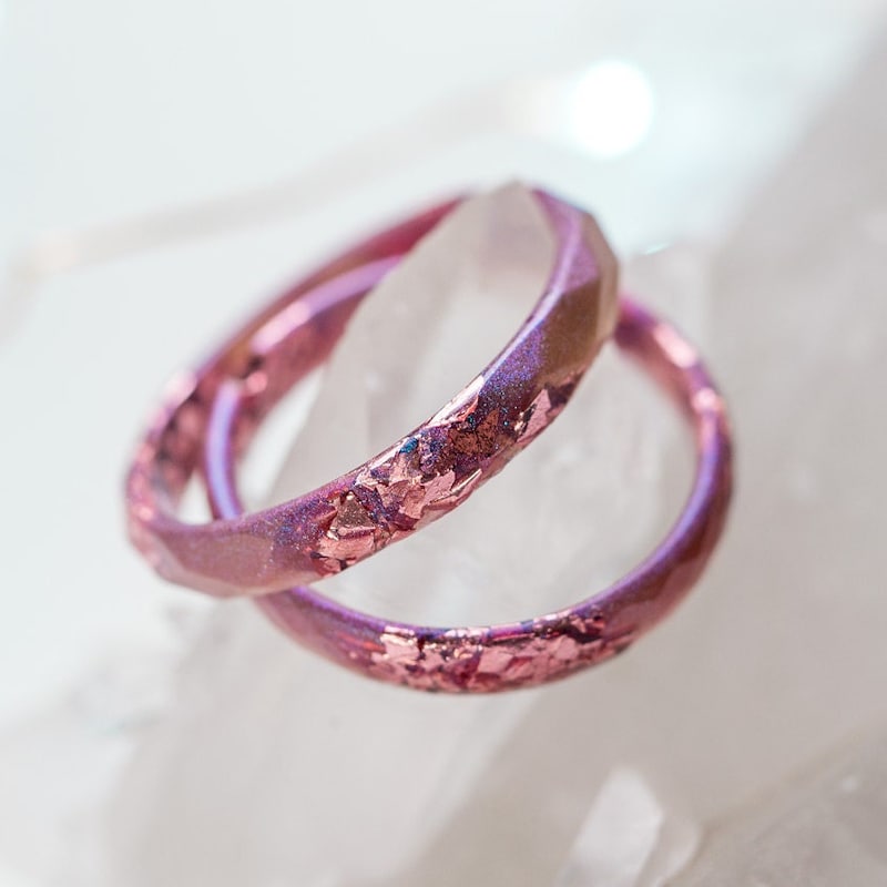 Resin Glitter Ring - Etsy
