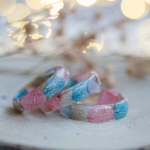Hydrangea Resin Flower Ring, Cute Resin Ring, Nature Inspired Ring ...