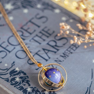 Galaxy Necklace, Celestial Inspired Jewelry, Space Necklace, Planet ...