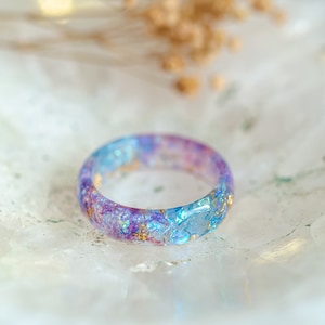 Blue and Purple Iridescent Resin Ring, Fairy Ring Fairycore ...
