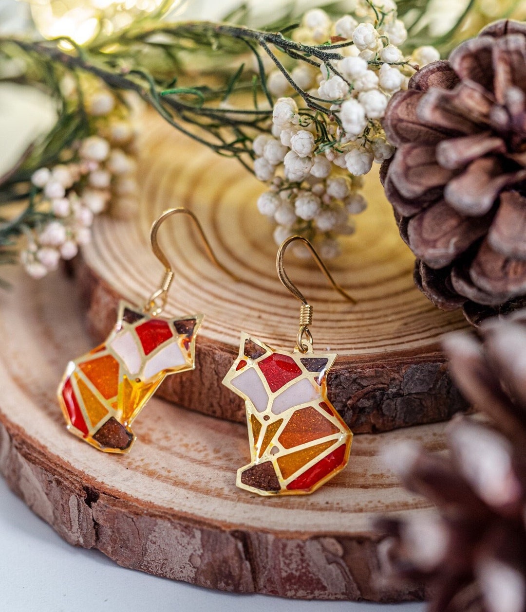 Cute Fox Earrings: Forest Earrings, Nature Inspired Gift for Her ...